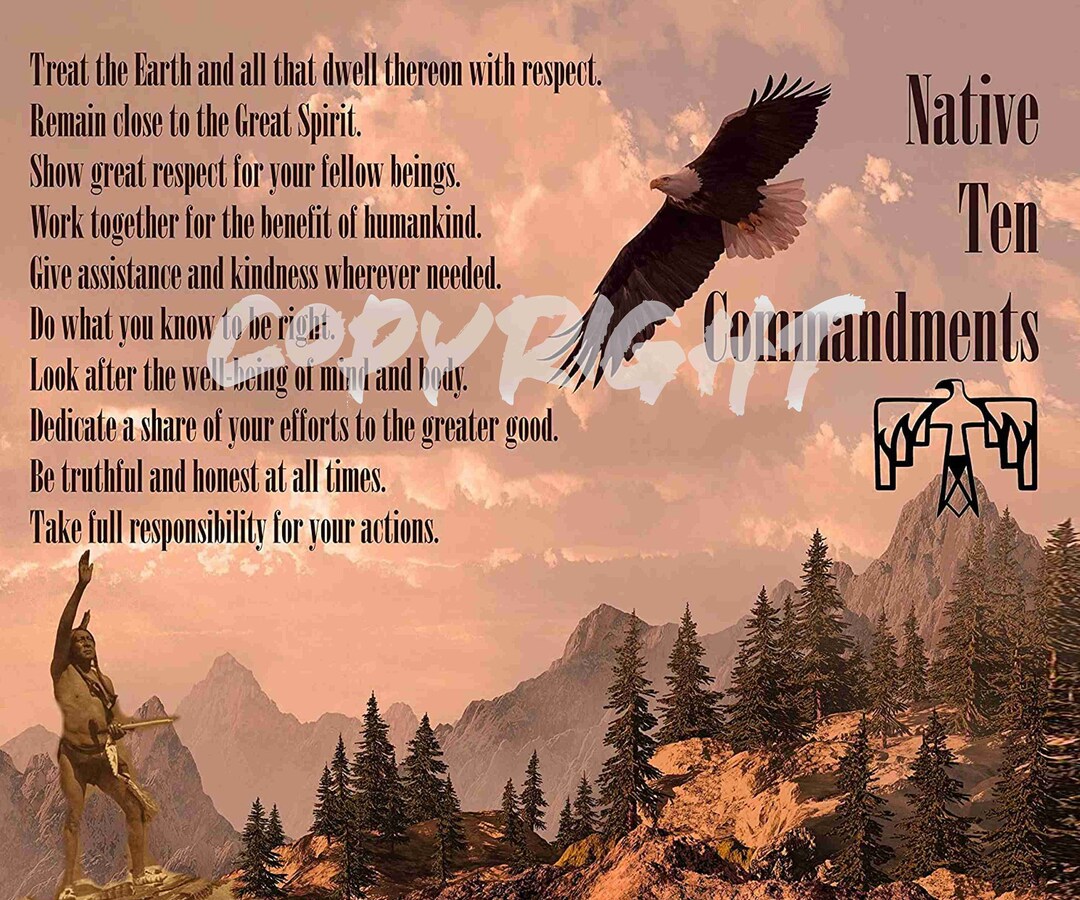 16 X 20 Digital Instant Download Native American Indian Ten ...