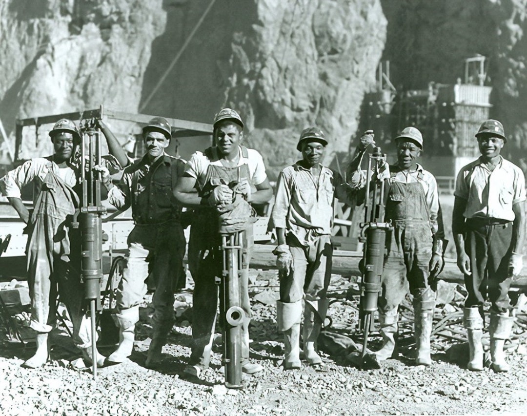 Histoical Photo Artafrican American 8 X 10 Photo Group of Black Mine ...