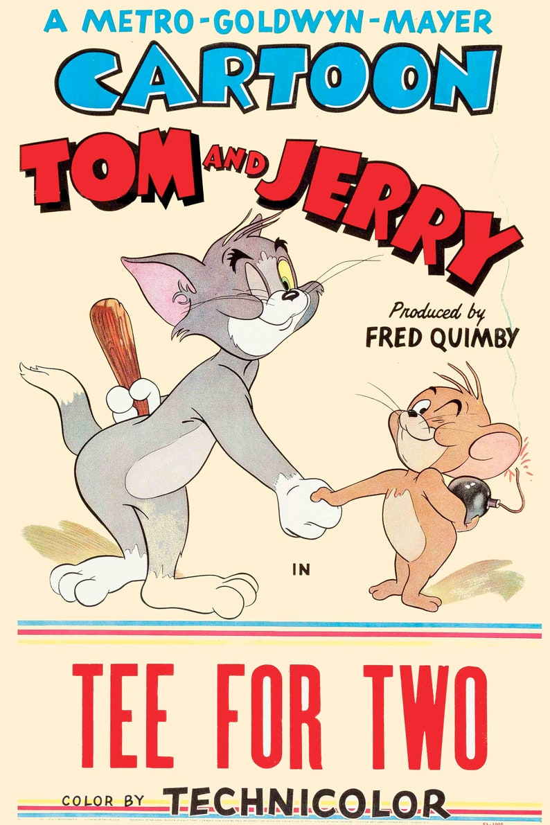 12 X 18 Tom And Jerry Poster Cartoon Characters 1947 Etsy