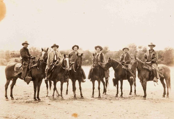 Fine Art Prints the Real Texas Ranger and Cowboys Late 1890s - Etsy