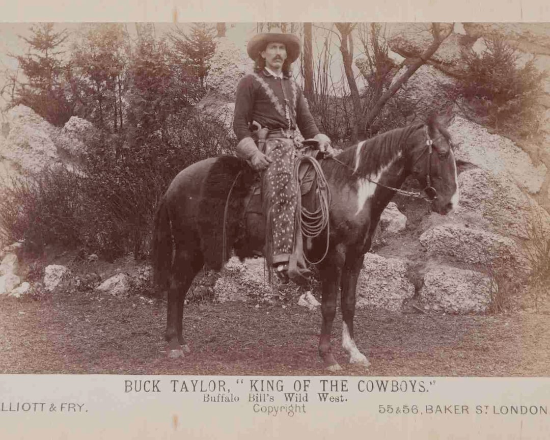 Old West Buck Taylor King of Cowboy Will Bill Wild West Show 1899 8 X10 ...