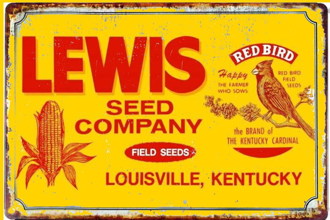 The Lewis Seed Company 8 X 12 Vintage All Metal Tin Sign - Etsy