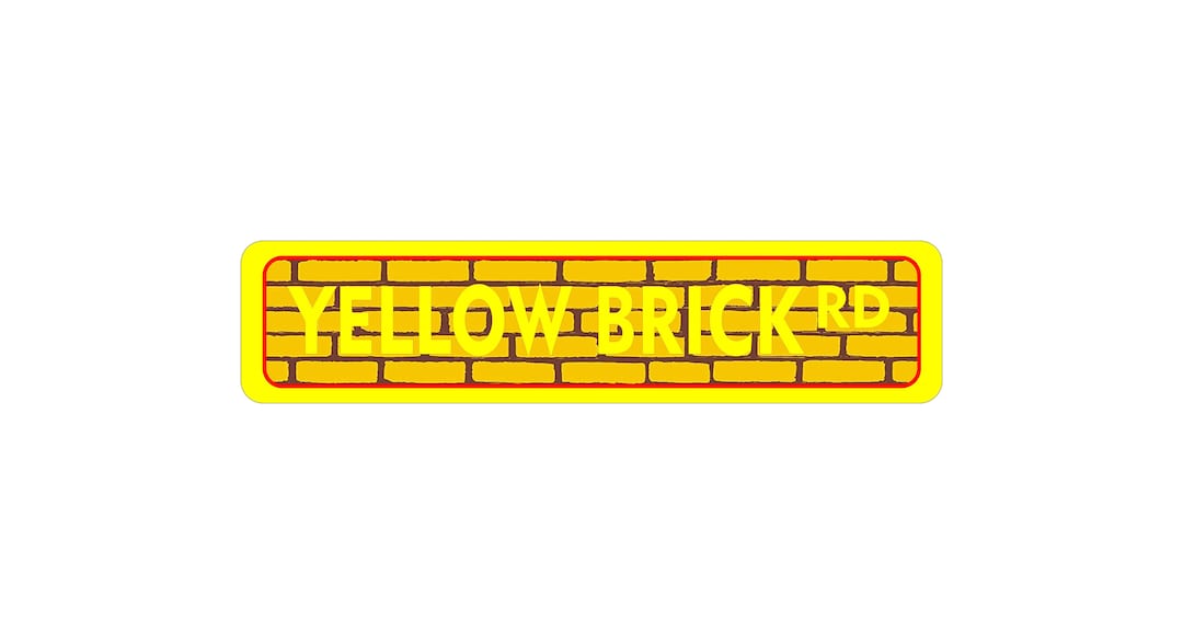 Wizard of Oz Yellow Brick Road Street Sign 4 X 18 All Metal Sign - Etsy