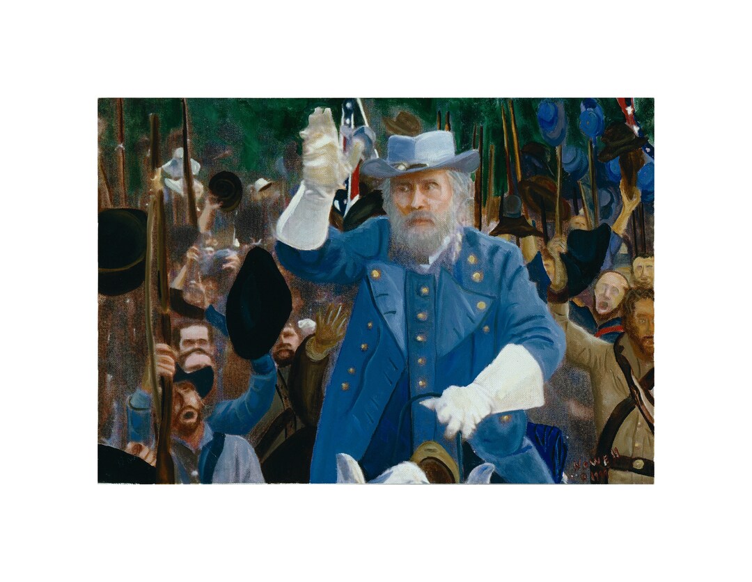 General Lee Oil Painting Reprint Civil War Art Vintage Poster 12 X18 ...