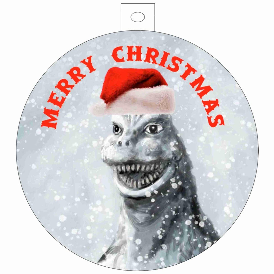 Godzilla Set of 6 All Different Christmas and Holiday Ornaments Family ...