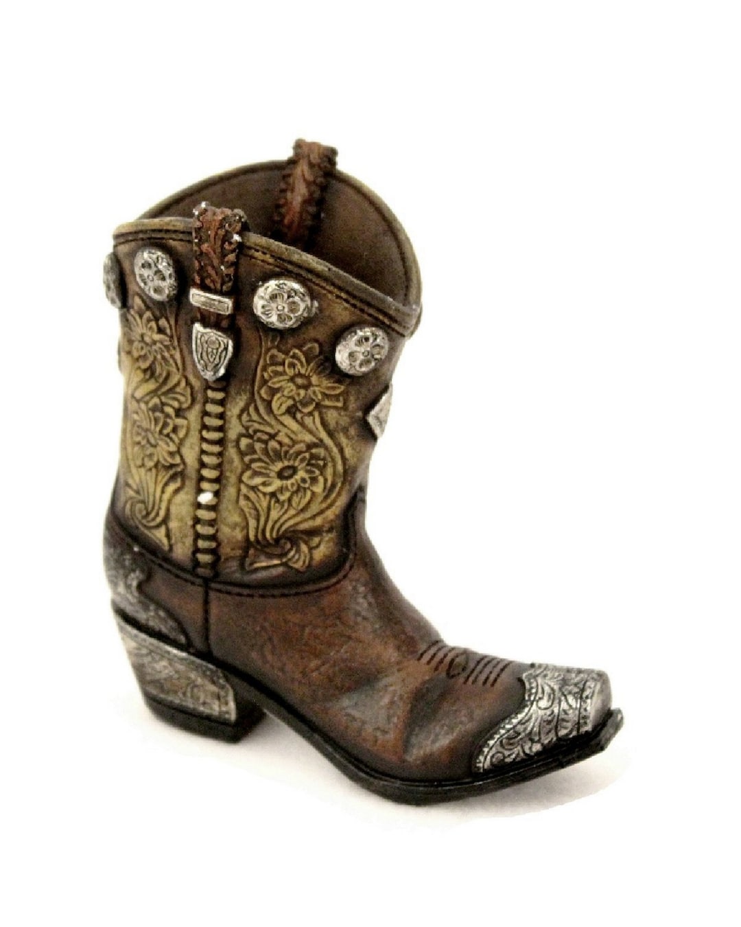 Cowgirls Boot Pen Pencil Holder Sculpture Western Old West Theme Design ...