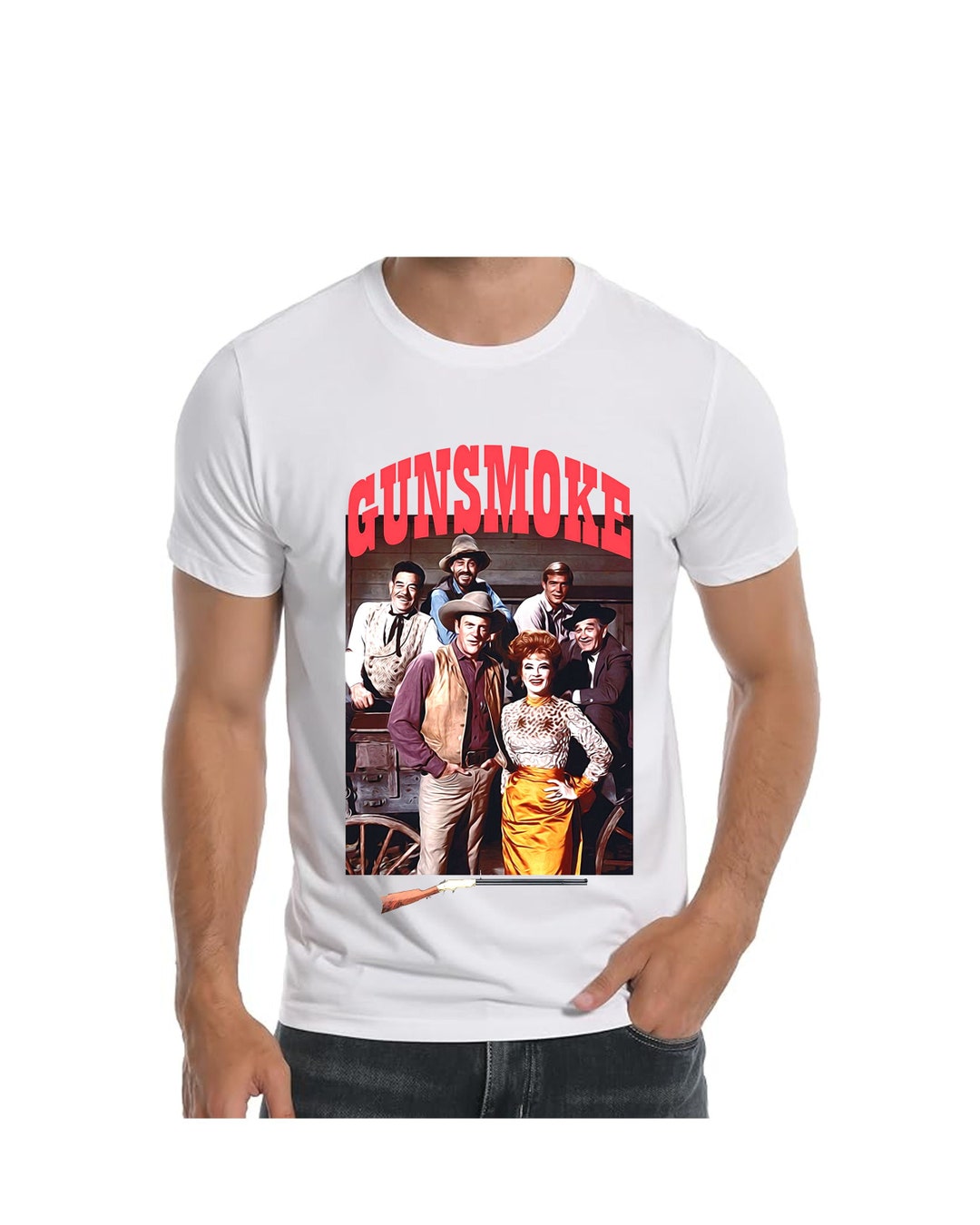 Gunsmoke Cast AI Art T Shirt Old West TV Show - Etsy