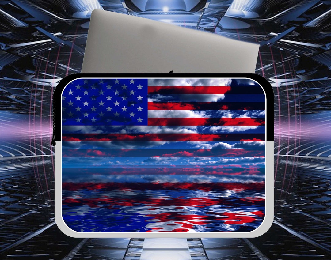American Flag Laptop Tablet Computer Bag 4 Sizes Zipper Closure Sleeve ...