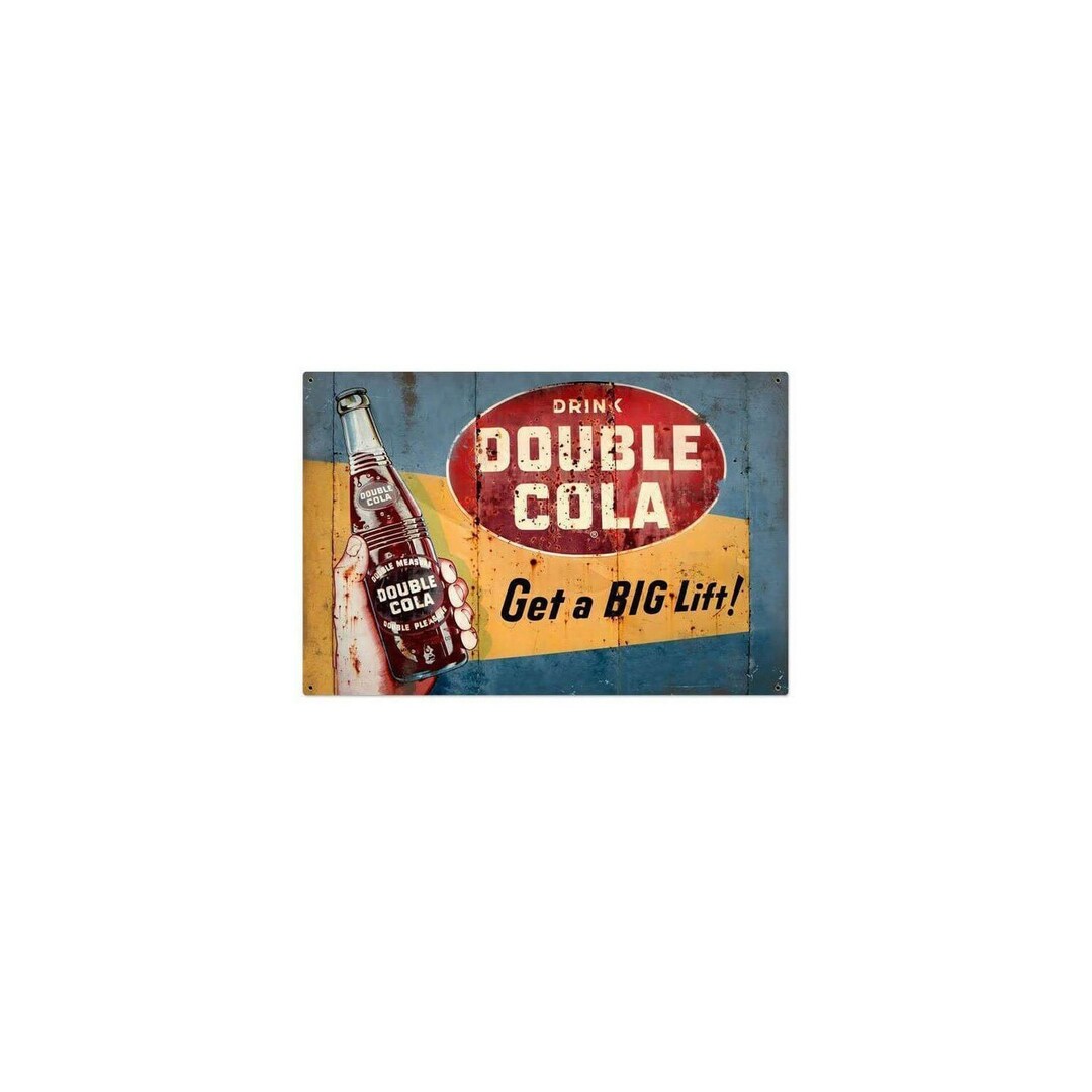 8 X 12 Vintage Tin Sign Retro Drink Double Cola Soda Advertising ...