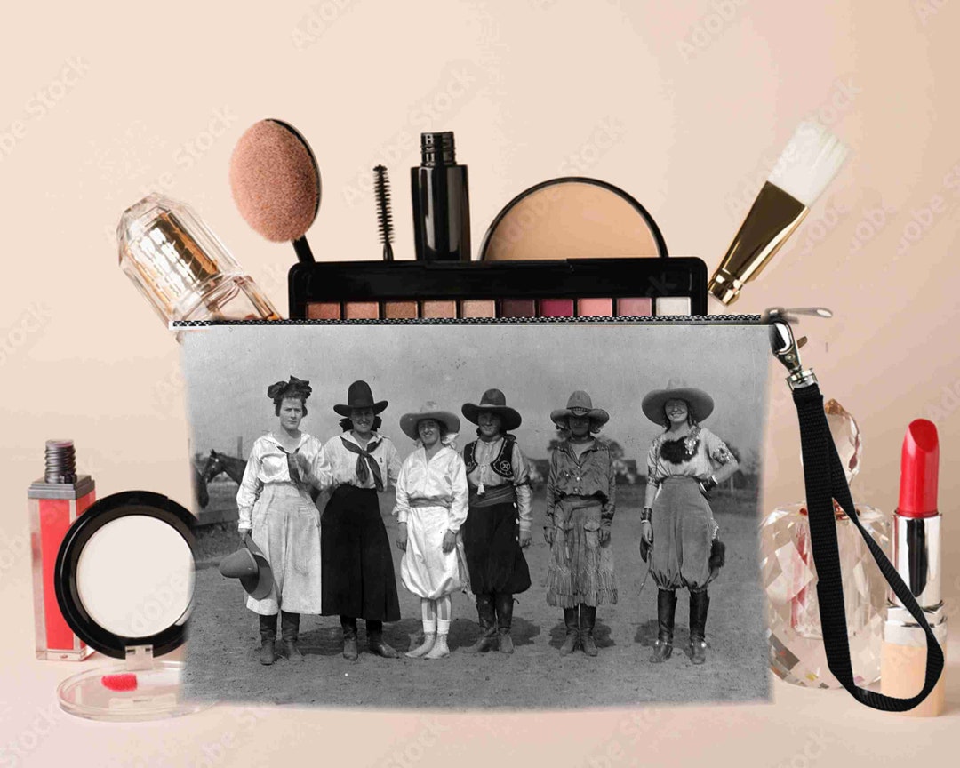 Rodeo Cowgirls 1934 Makeup Cosmetic Bag All Linen Birthday, Mother's ...