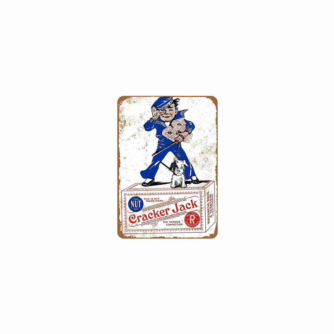 8 X 12 Vintage Tin Sign Cracker Jacks Old Metal Sign Retro Art Prints ...
