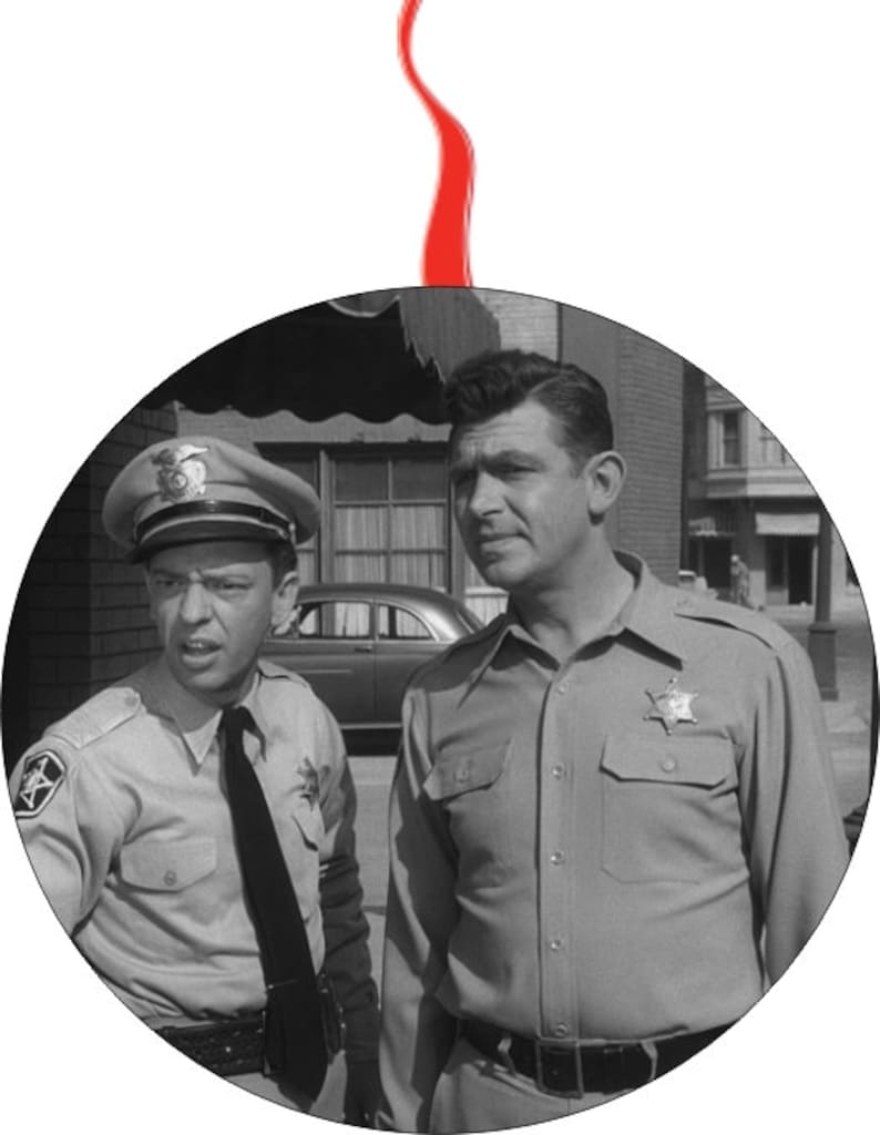 Barney Fife Mayberry RFD Set of 4 Christmas and Holiday Ornament Family ...