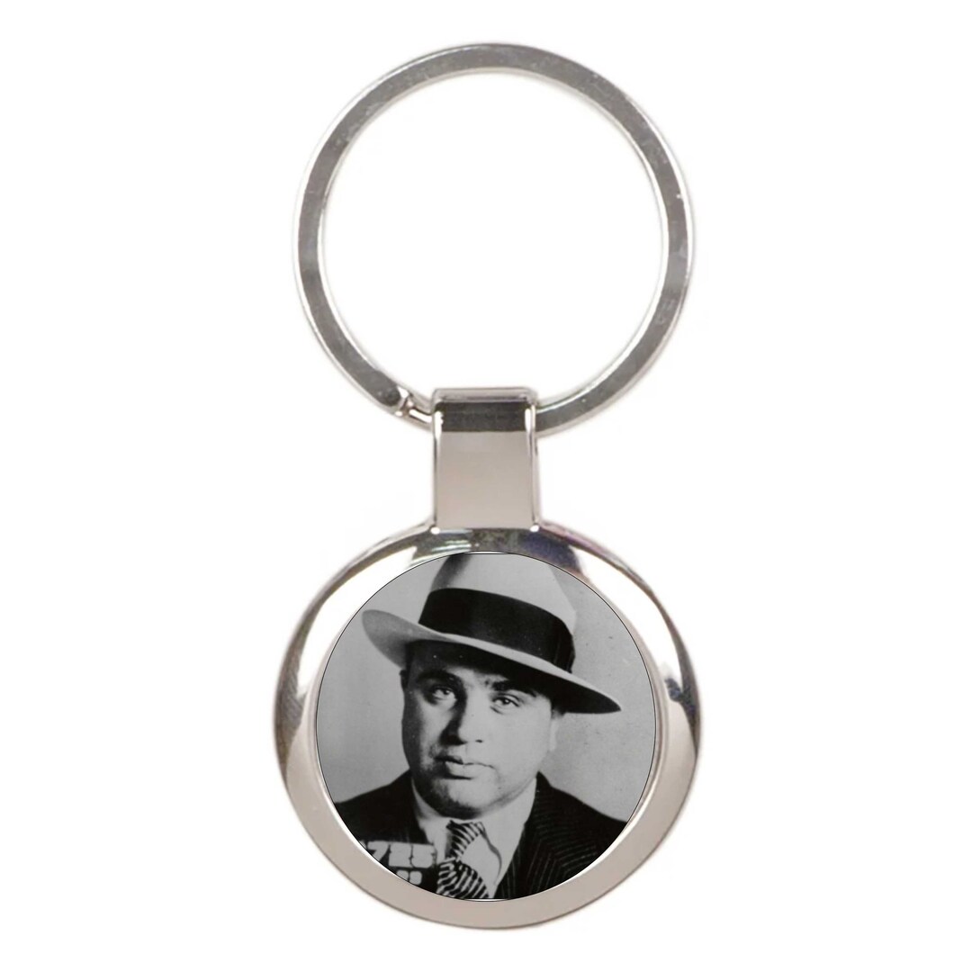 Gangster Al Capone KEYCHAIN, KEY Ring Key Fob Ring Chain Key Ring - Etsy