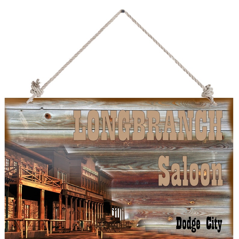 Wood Sign 12 X 18 Longbranch Saloon Wall Art Ready to Hang. - Etsy