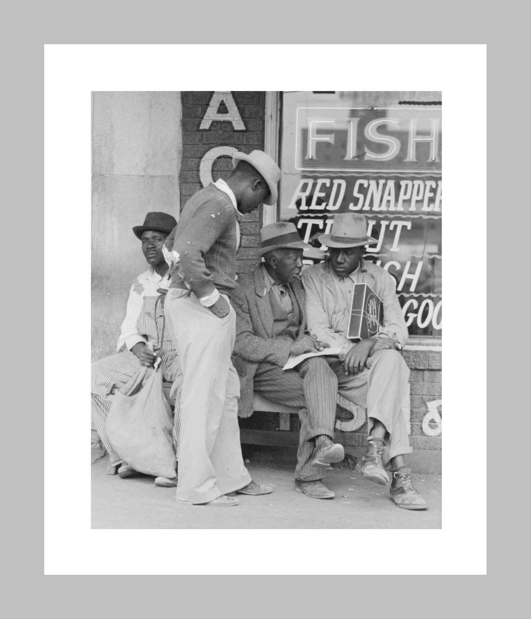 Histoical Photo Artdepression Era Photo African American Men Gathering and Talking African ...