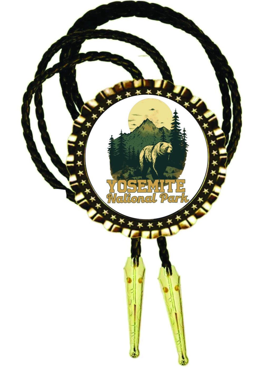 Yosemite National Park Bolo Tie Photo Art All Brass Necktie Bolo Tie ...