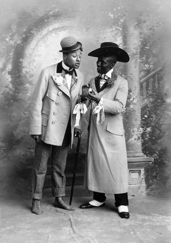 African American X 10 Photo Fashion Men Women 1950s Or