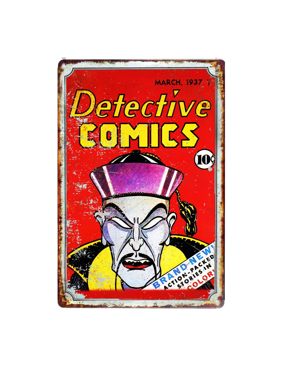 Detectice Comic Book Cover 1930s Signs up to 12 X 18 Tin Sign All Metal ...