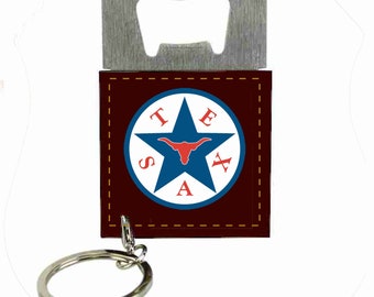 Texas Keychain Bottle Opener - Etsy