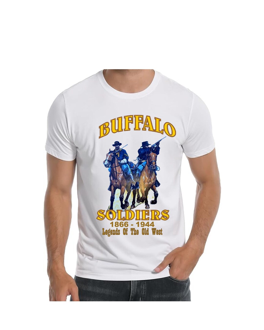 Buffalo Soldier T Shirt for Men Civil War Legends and of the Old West ...