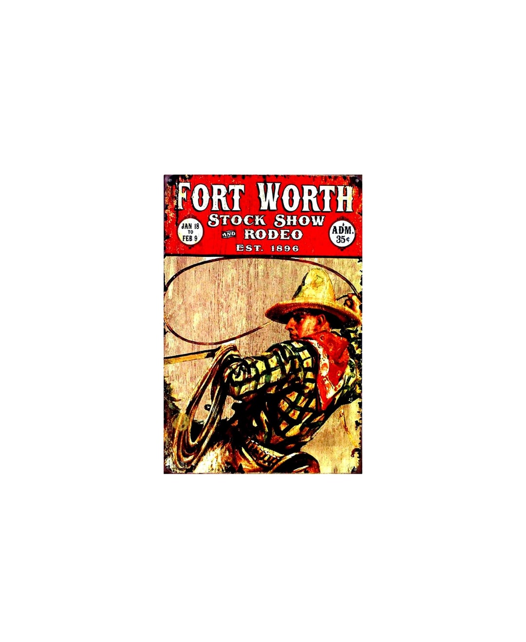 Ft Worth Rodeo Mini Poster 8 X 12 Inches High Res Photo on Fuji Film ...