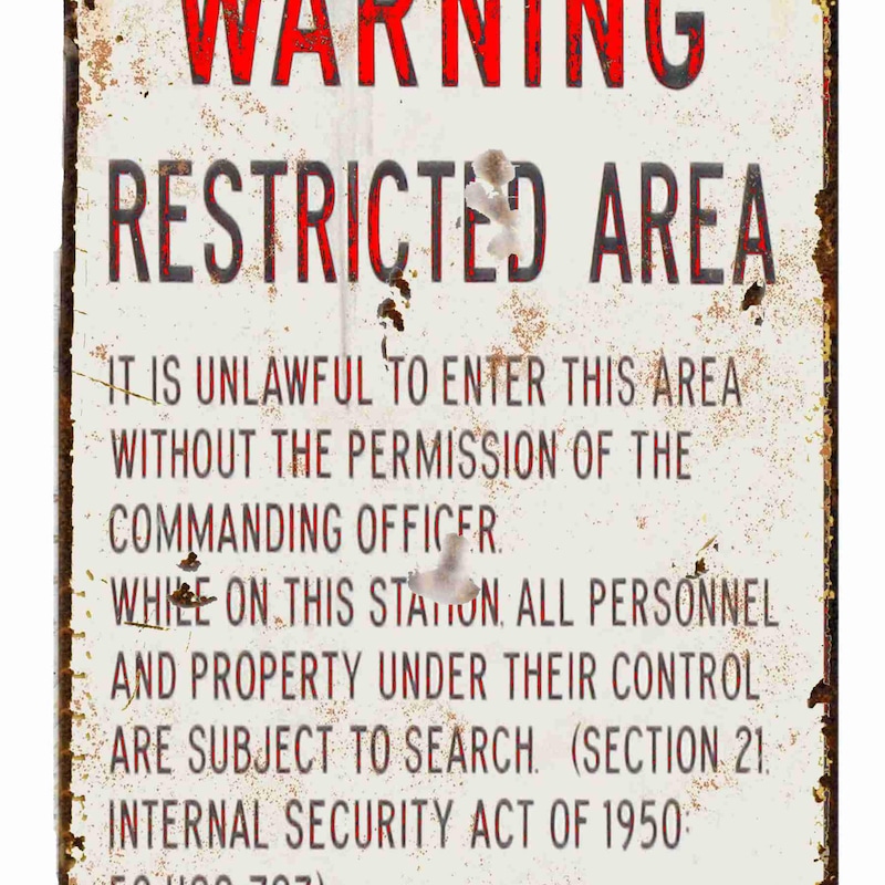 Vintage Warning Sign - Etsy