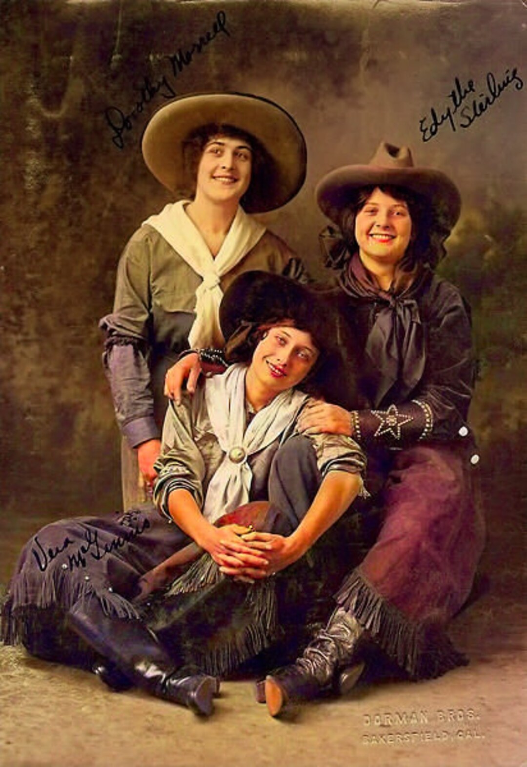 1933 Pendleton Rodeo COWGIRLS Let'er Buck 8 X10 Photo Old West Rodeo ...