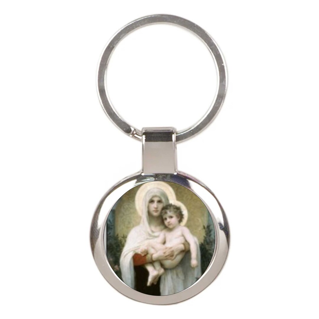 Mother Mary and Child the Madonna KEYCHAIN KEY Ring Key Fob - Etsy