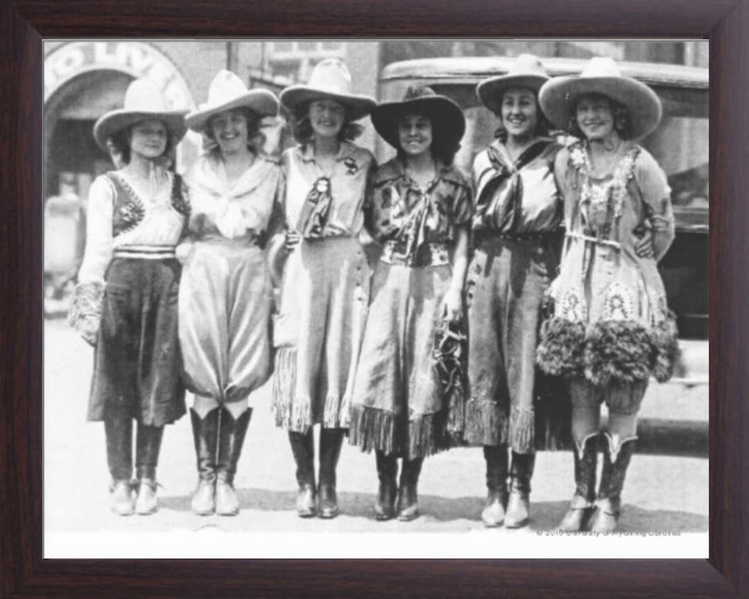 Cheyenne Rodeo Cowgirls Framed Photo Pirnt, Western Themed Photo Old ...