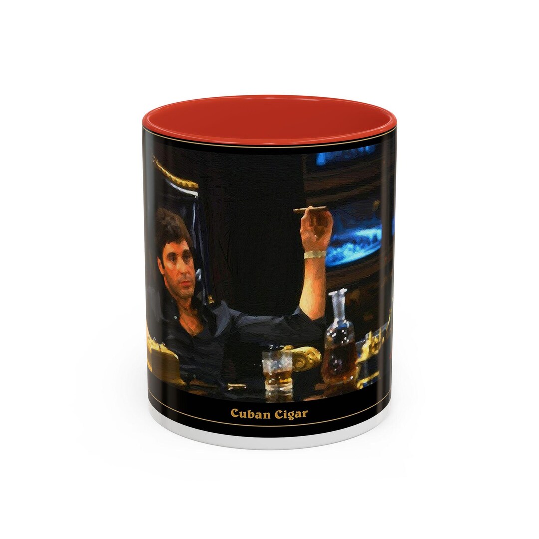 Scarface Cuban Coffee Cigar Mug - Oil Painting by Peter Nowell Unique ...
