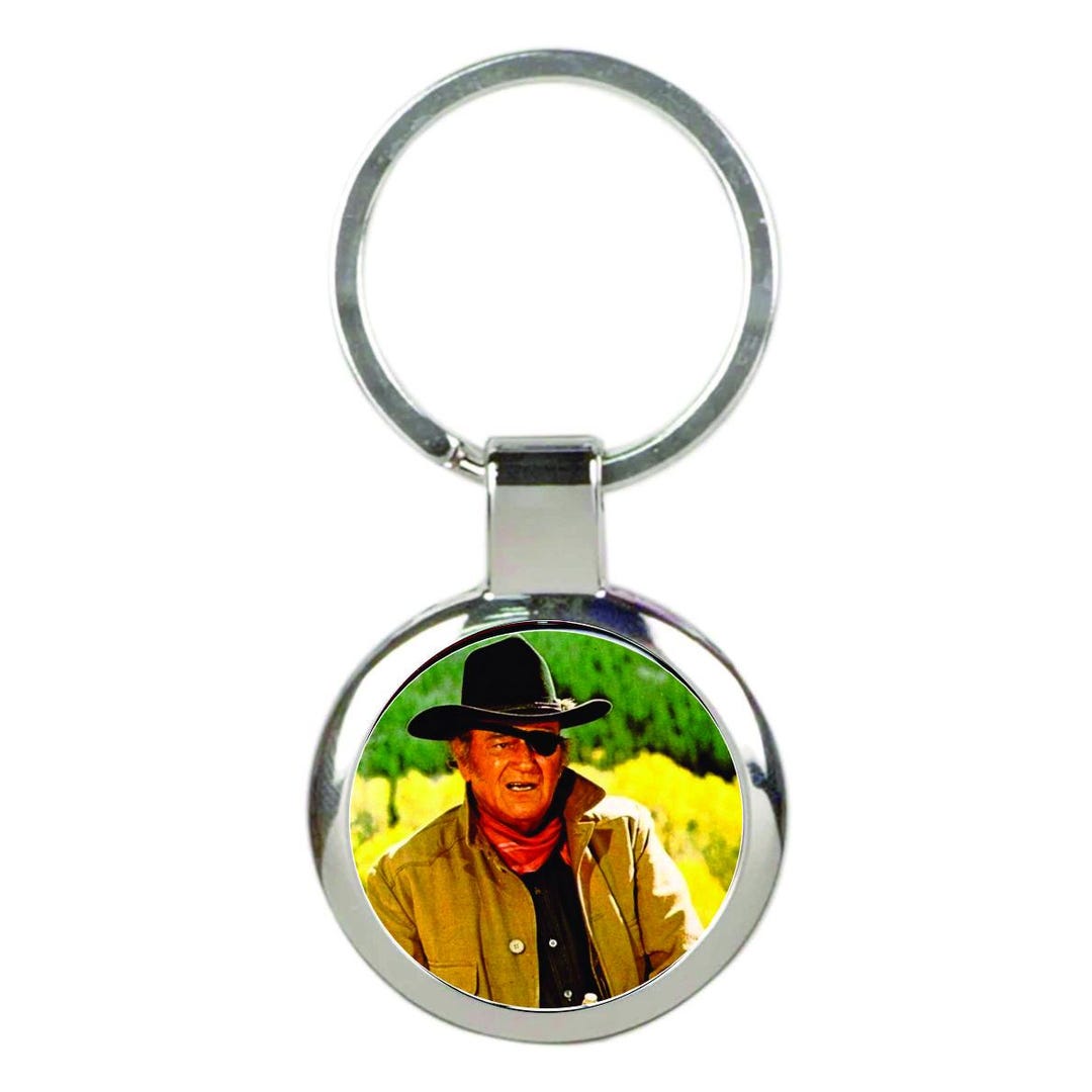 John Wayne Key Ring KEYCHAIN, KEY Foband Chain Key Ring Collectible ...