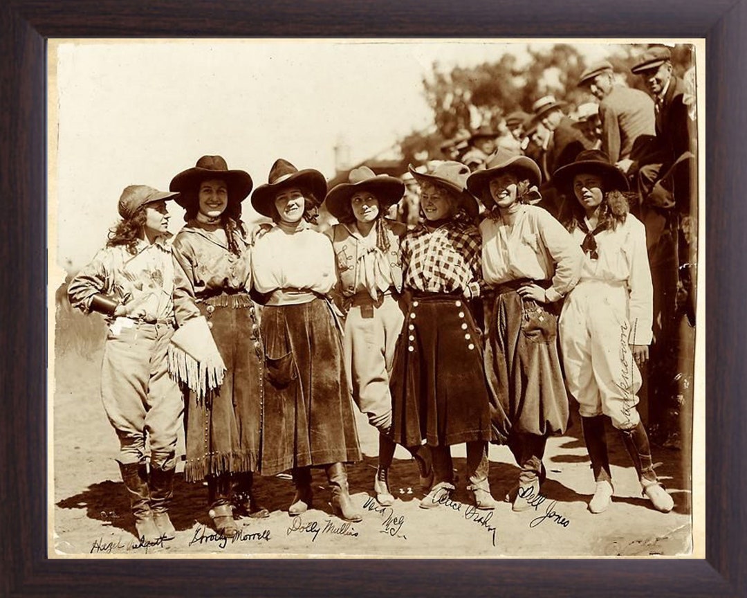 Pendleton Rodeo Cowgirls Framed Photo Pirnt, Western 8 X 10 Photo Old ...