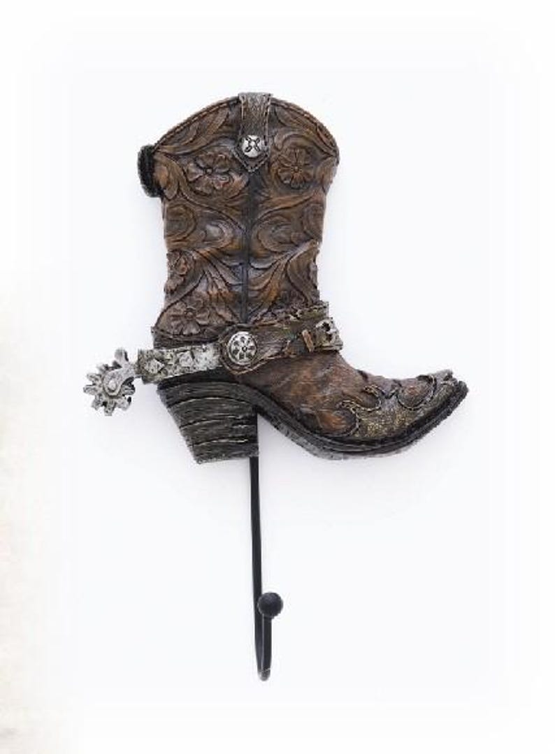 Wall Hook Cowboy Boot Old Westwilderness Holiday Birthday Celibration ...