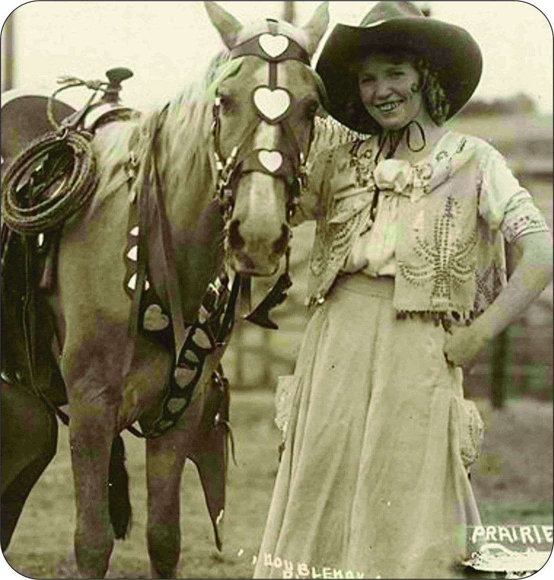 Set of 4 Coasters All Differnet Cowgirls Rodeo Stars Pendlton Rodeo ...