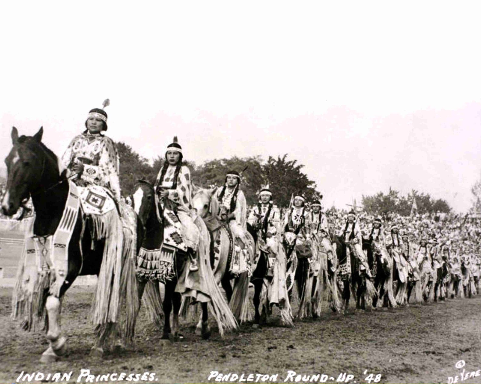 Native American Indian Princes' 1948 on Parade Pendleton Rodeo Roundup ...