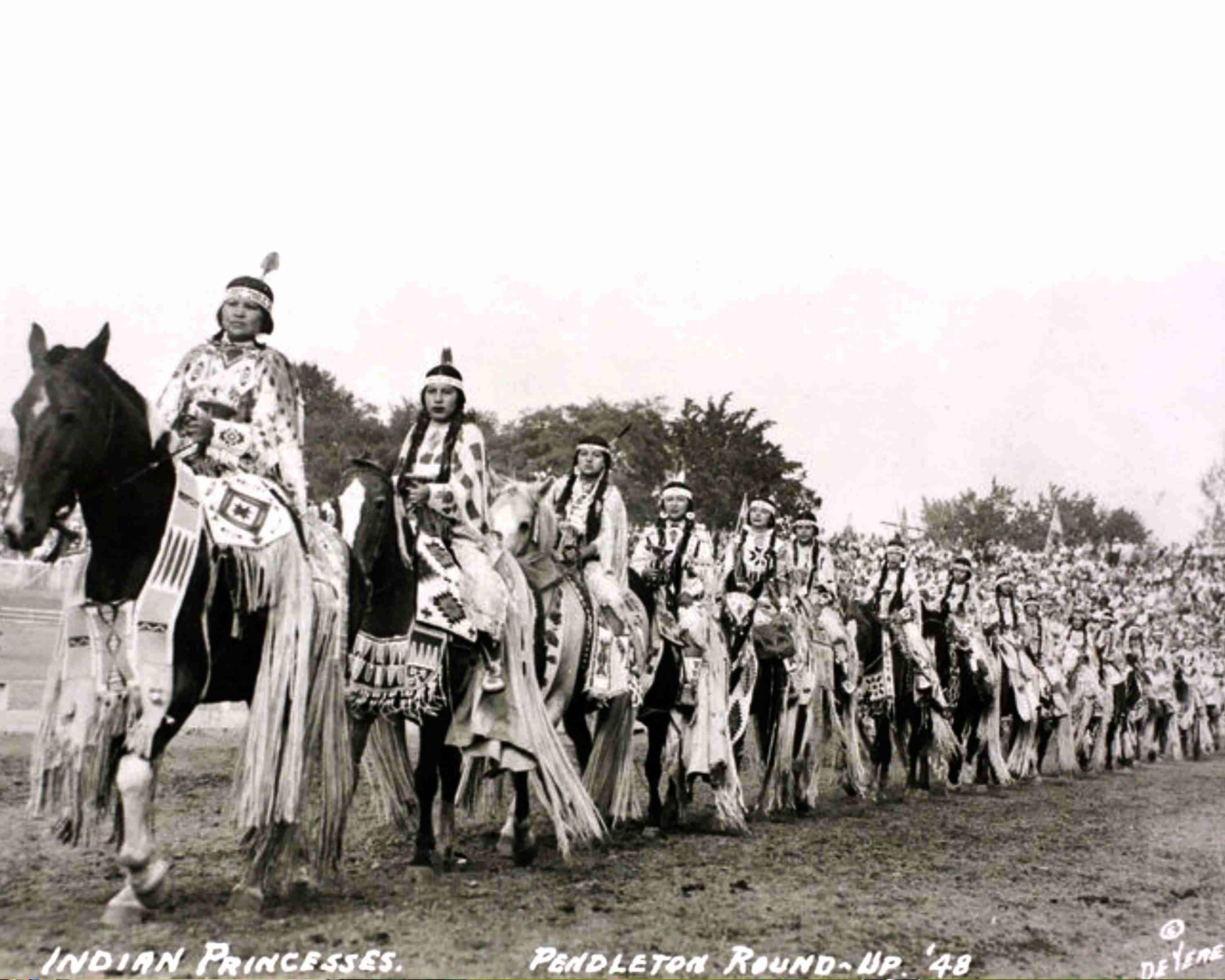 Native American Indian Princes' 1948 on Parade Pendleton Rodeo Roundup ...