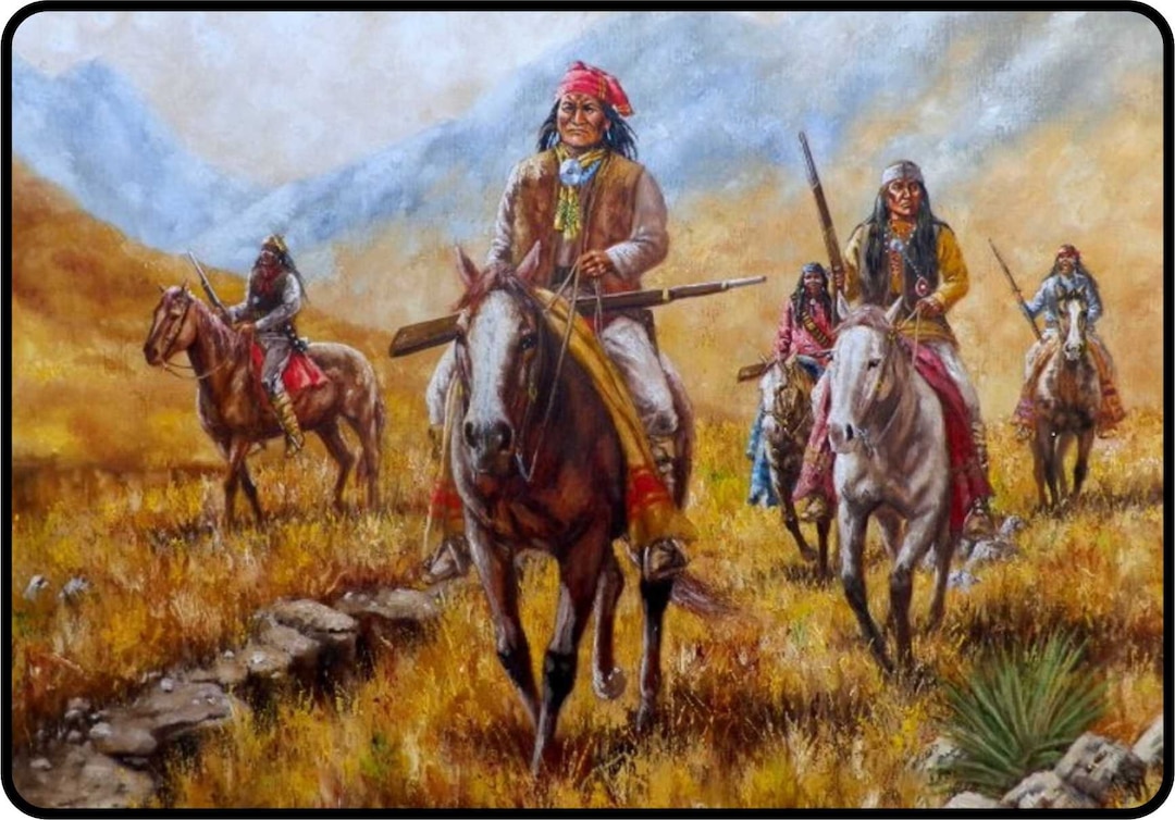 Native Indian Geronimo Last Ride XL 5 X 7 Inch Sewn on Patch - Etsy