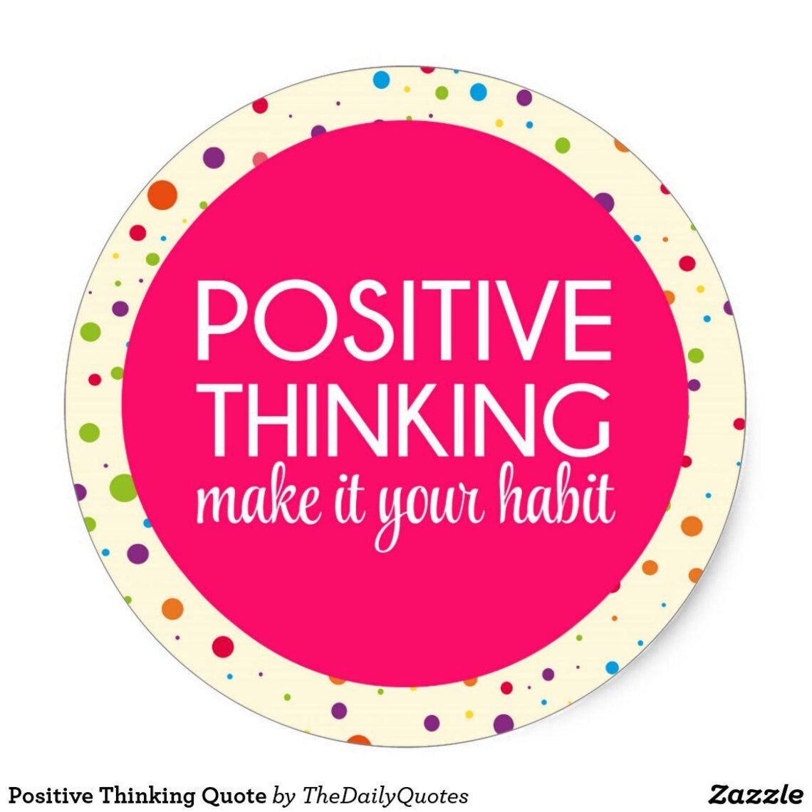 3 Inch Diameter Iron on Patch Positive Thinking Make It Your Habbit - Etsy