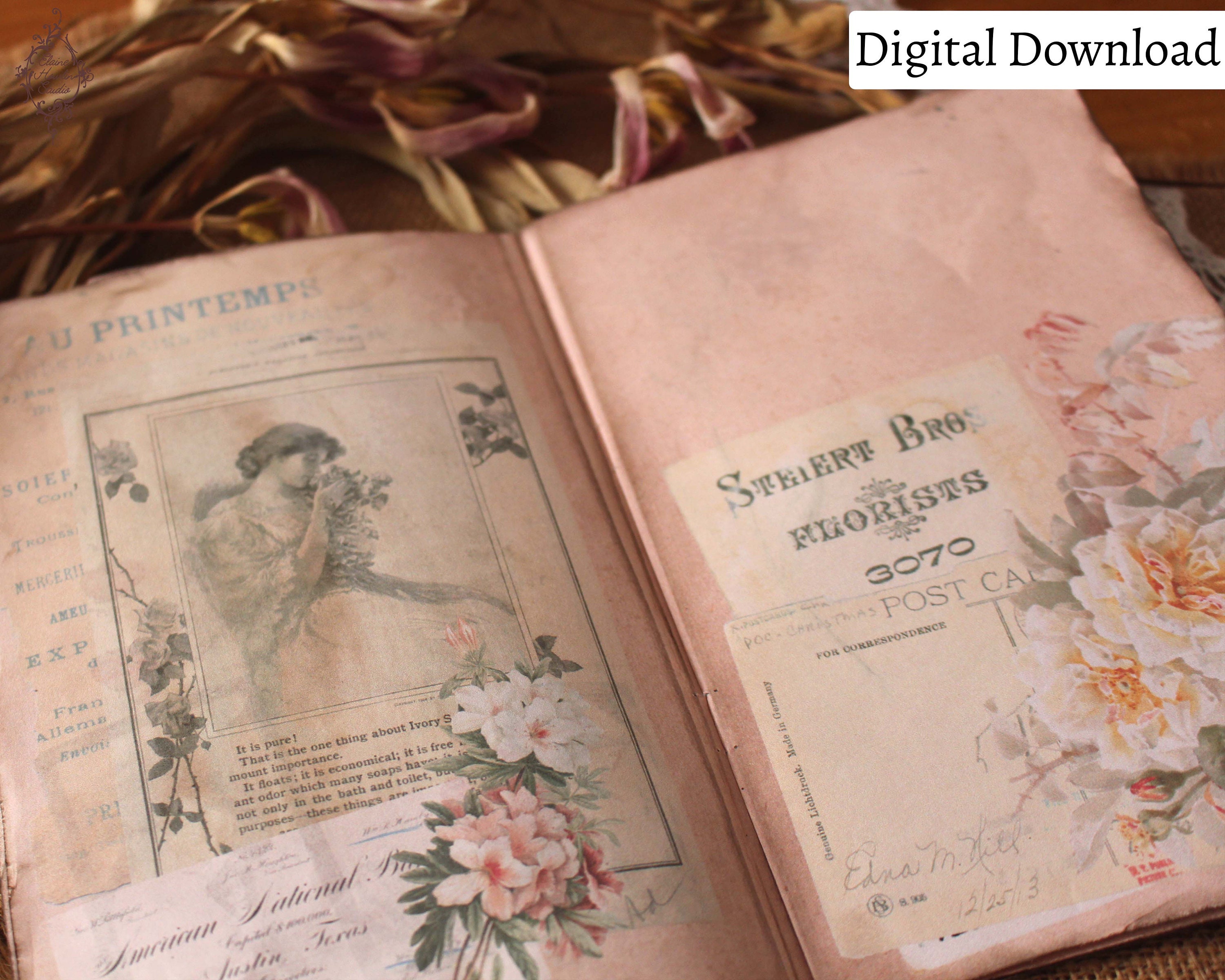 Rustic Vintage Junk Journal Kit Digital Download Shabby - Etsy