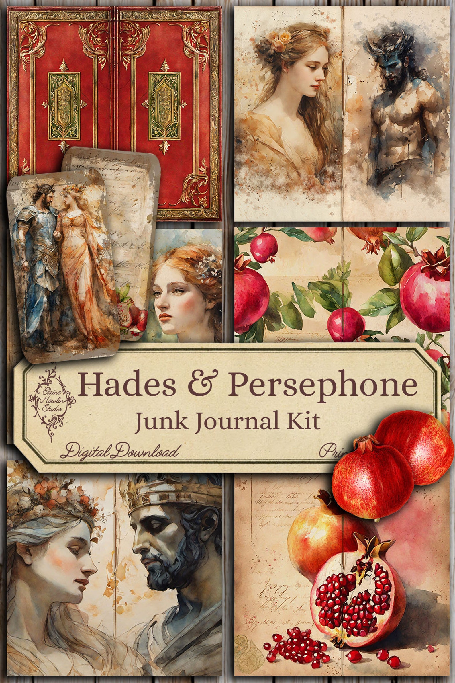 Hades and Persephone Travelers Journal, Digital Download, Printable ...
