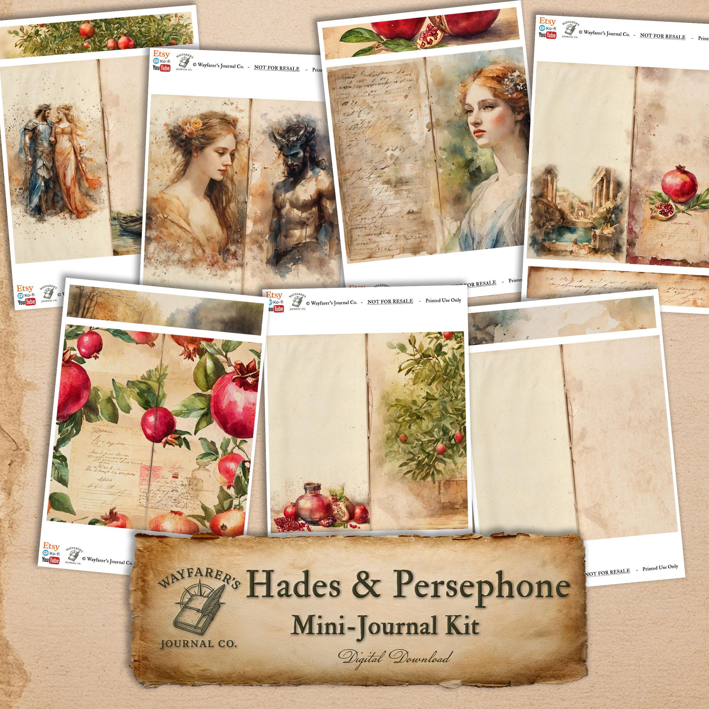 Hades and Persephone Mini-journal Kit | Digital Download | Mythology ...