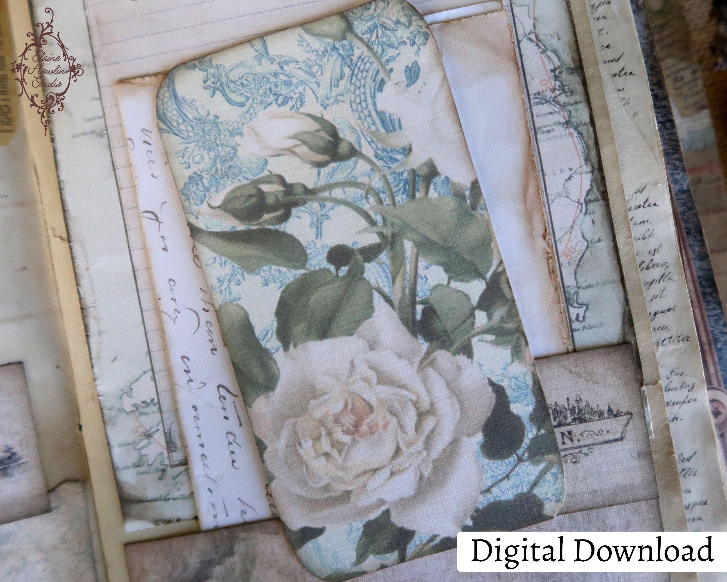 Vintage Irish Ladies Junk Journal Kit Digital Shabby Chic - Etsy