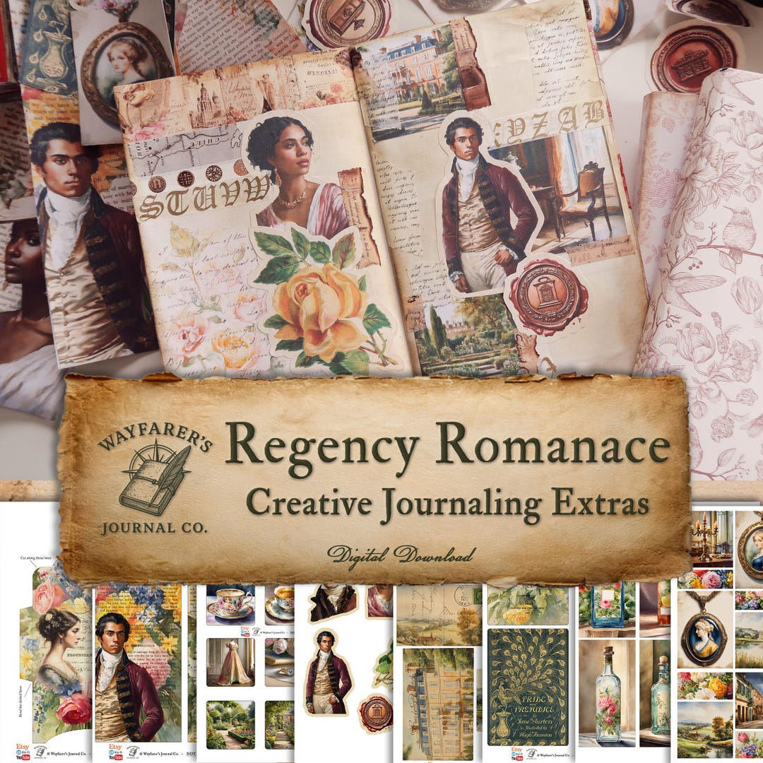 Regency Romance Creative Journaling Extras | Digital Download ...