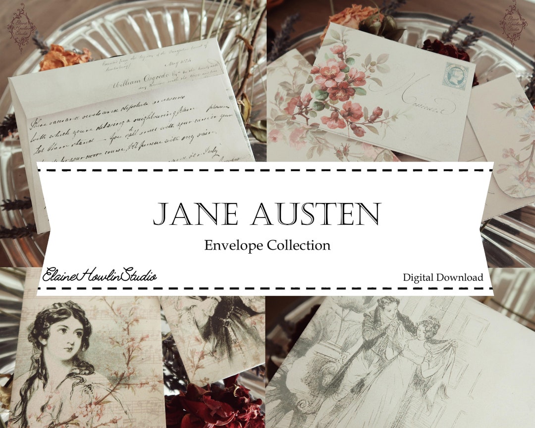 Jane Austen Envelope Collection, Shabby Chic, Botanical, Junk Journal ...