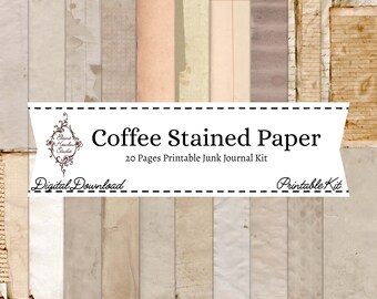 Printable Tea Stained Paper - Etsy