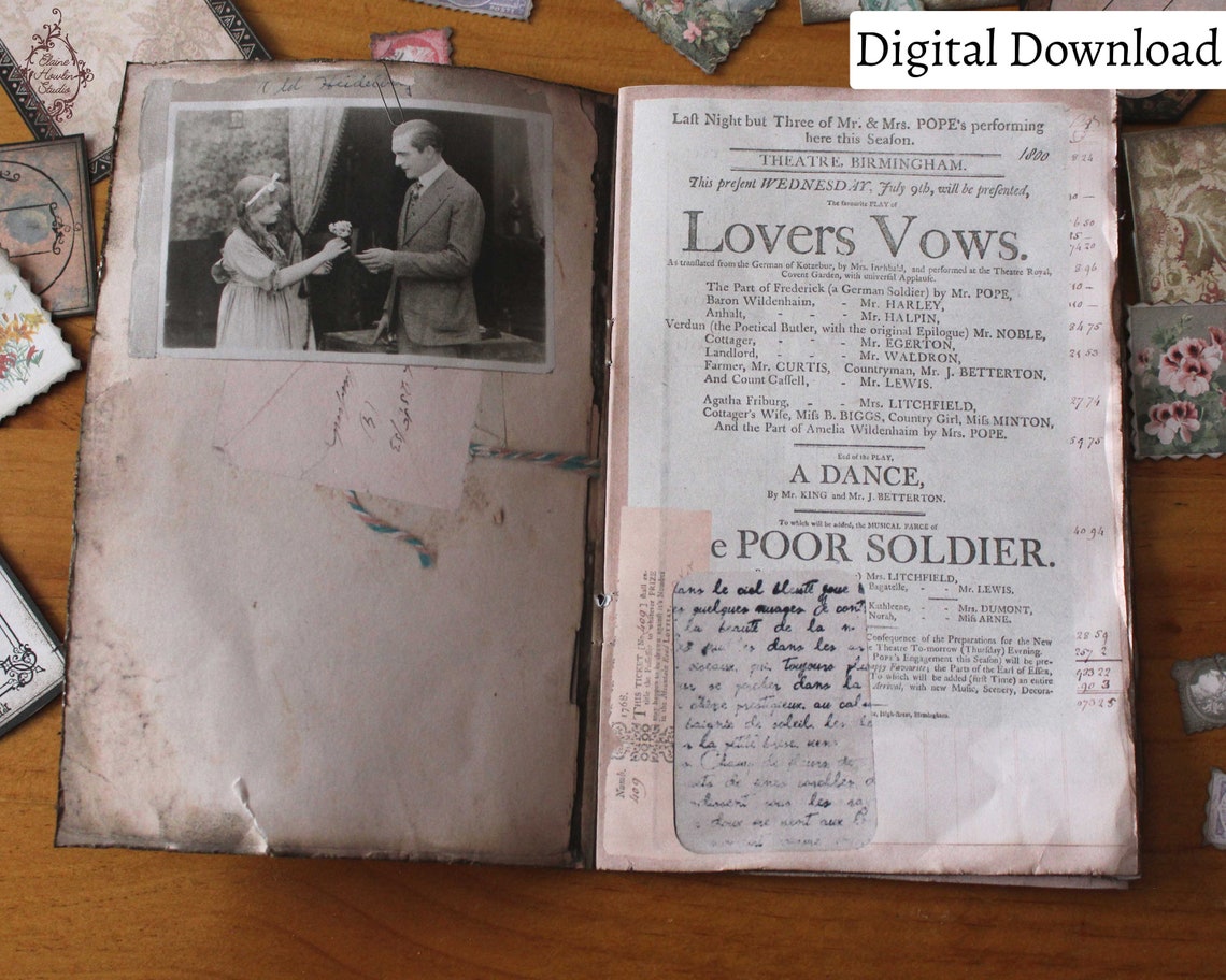 Rustic Vintage Junk Journal Kit Digital Download Shabby - Etsy