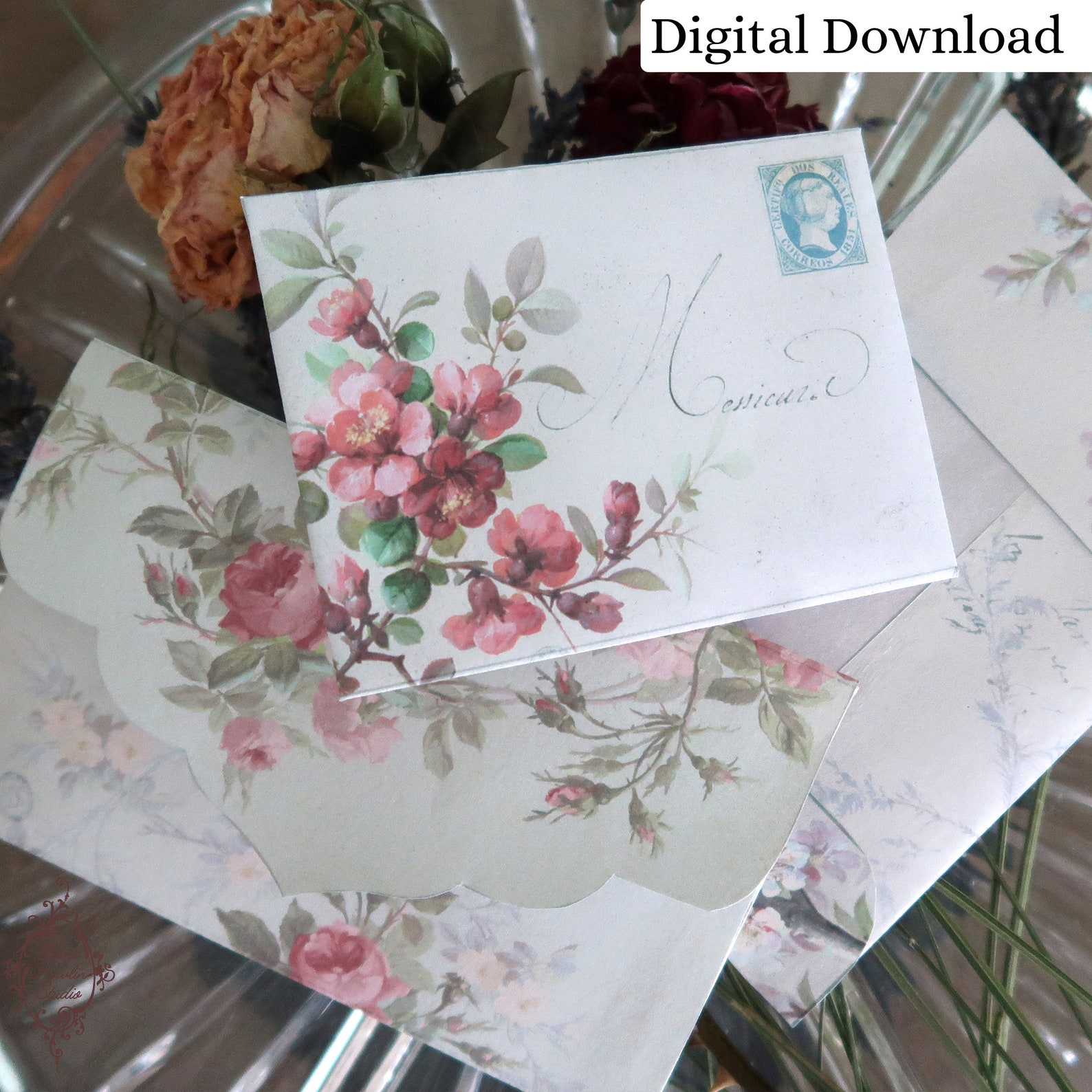 Jane Austen Envelope Collection Shabby Chic Botanical Junk - Etsy Canada