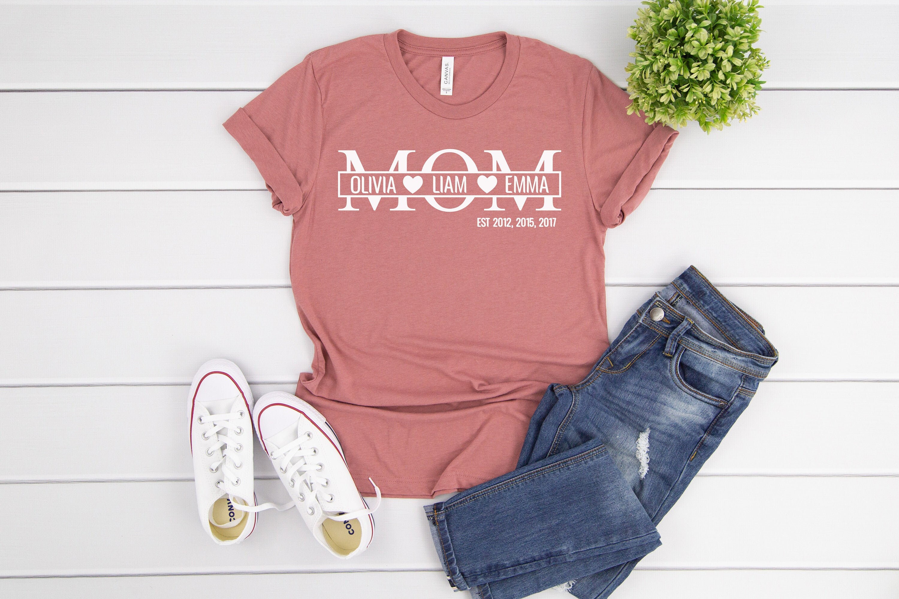 Mom Shirt Custom Mom Shirt Mom Shirt With Kids Names Kid - Etsy UK