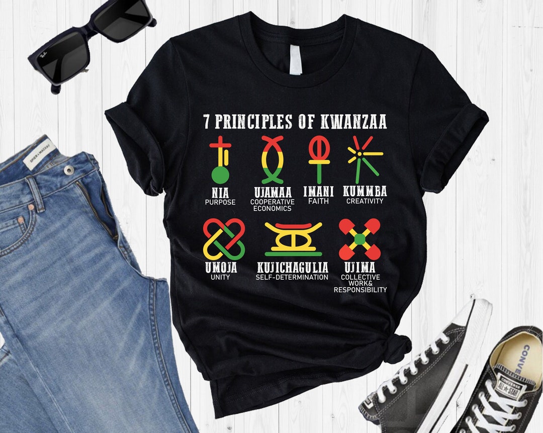 7 Principles of Kwanzaa Shirt, Nguzo Saba Tee, Jewish Shirt, Happy ...