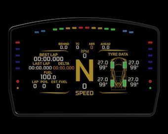 6.8'' Sim Racing Dash Display DDU 10.7 28leds Fanatec Simucube - Etsy